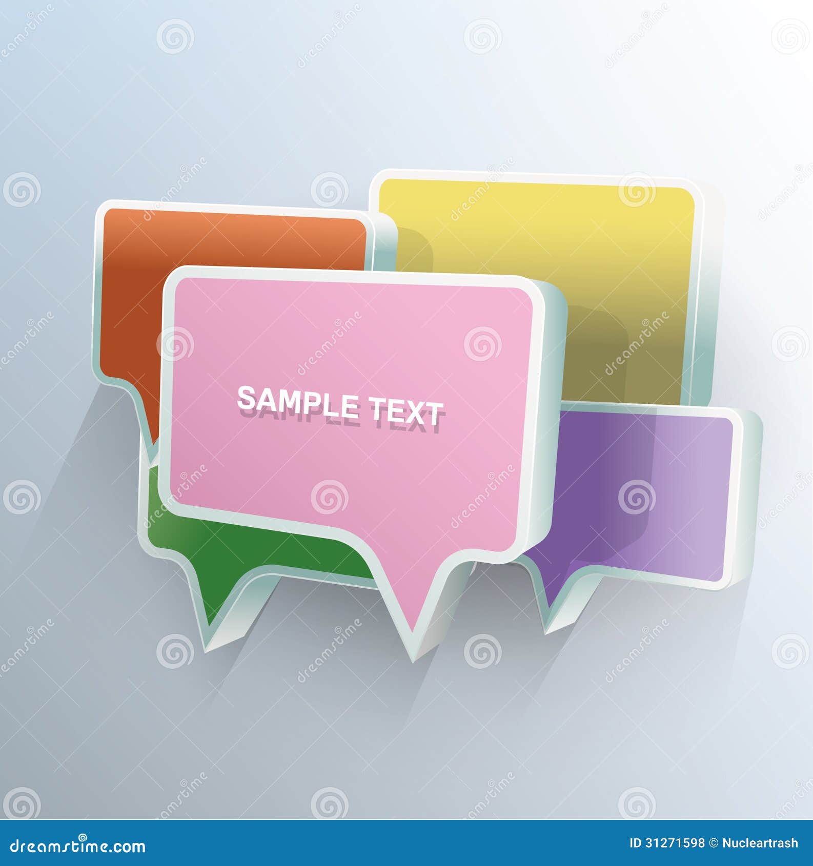 Rectangle chat bubbles stock vector. Illustration of communication ...