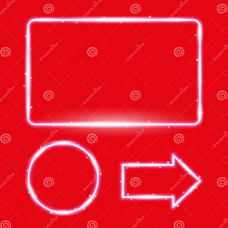 Magic Shiny Rectangle, Circle and Arrow. Vector Illustration Stock ...