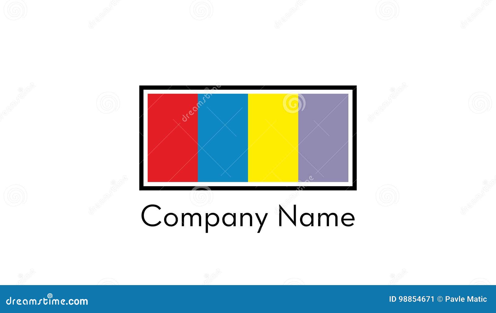 Rectangle colors logo stock vector. Illustration of minimal - 98854671