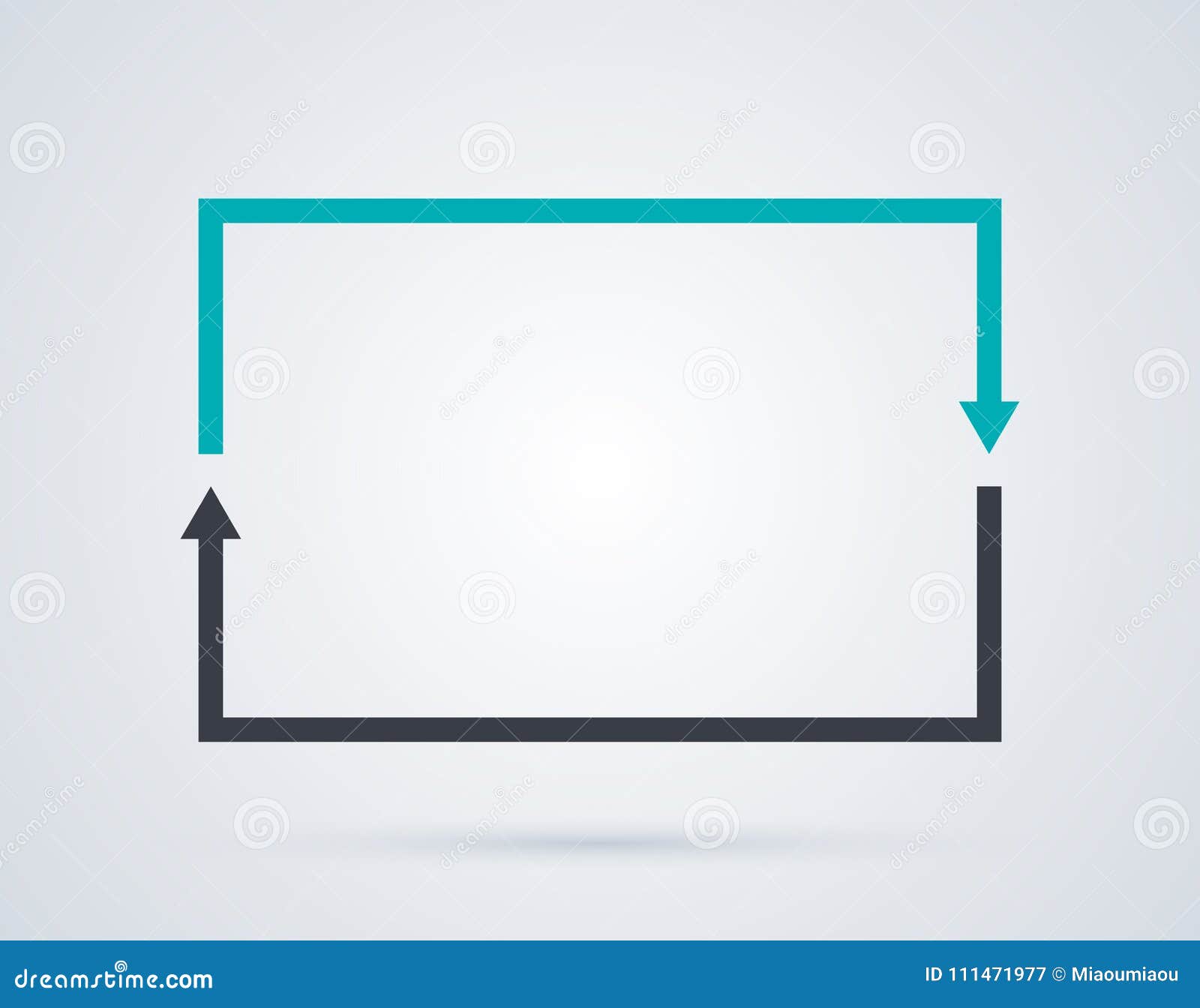 Rectangle Cycle Template with Two Segments in Elegant Business Style ...