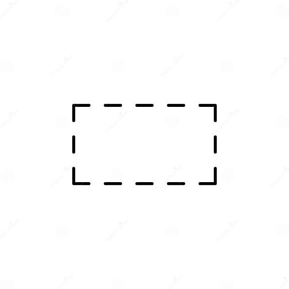 Rectangle Dashes Icon. Element of Geometric Figure for Mobile Concept ...