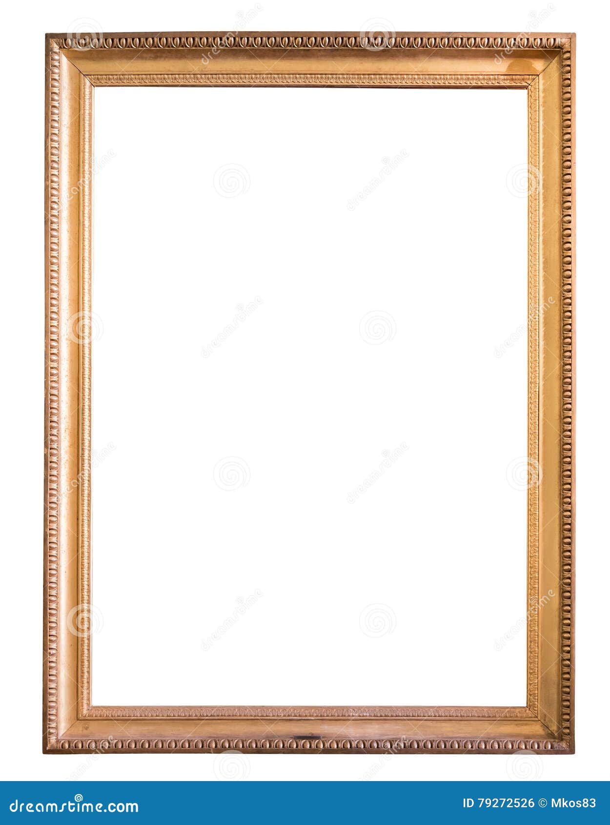 Rectangle Decorative Golden Picture Frame Stock Photo - Image of ...