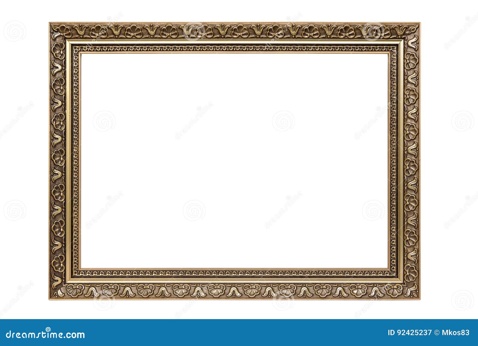 Rectangle Decorative Picture Frame Stock Image - Image of blank ...