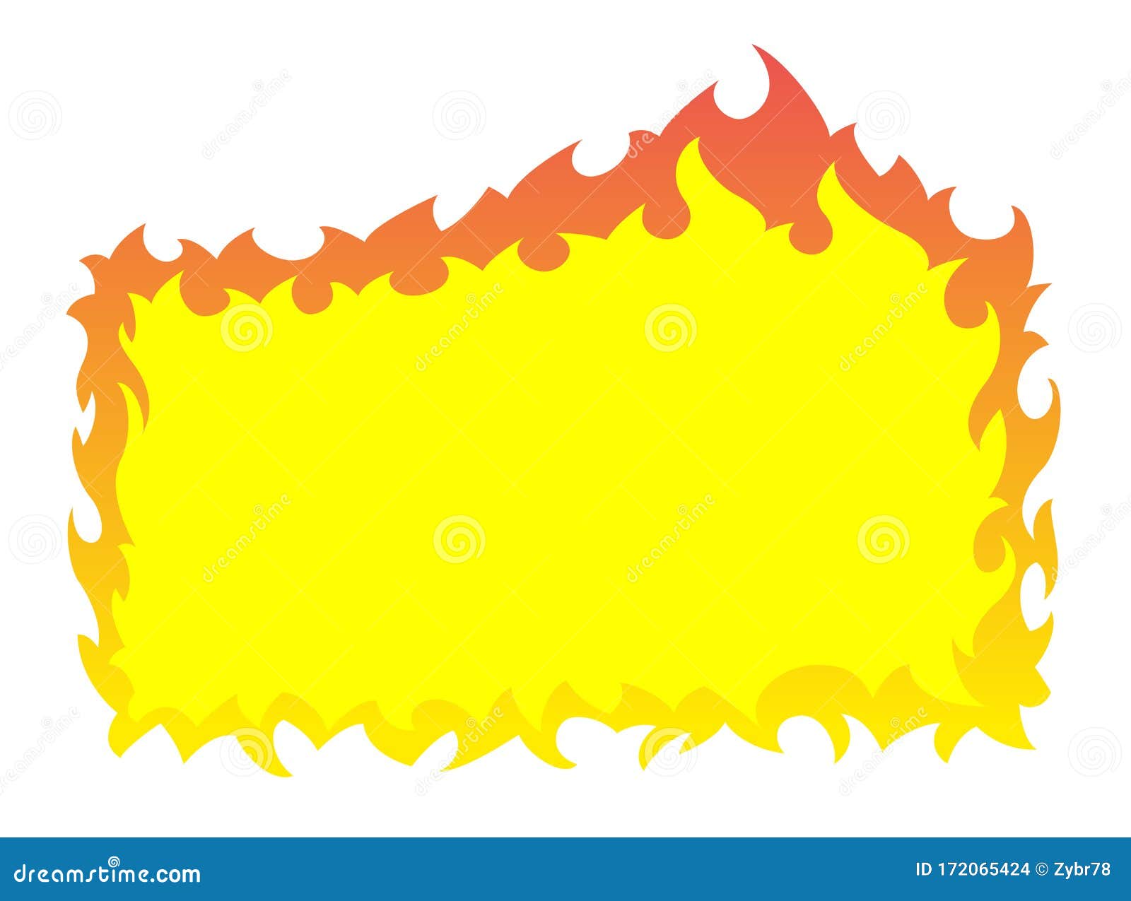 Rectangle fire frames stock vector. Illustration of danger - 172065424