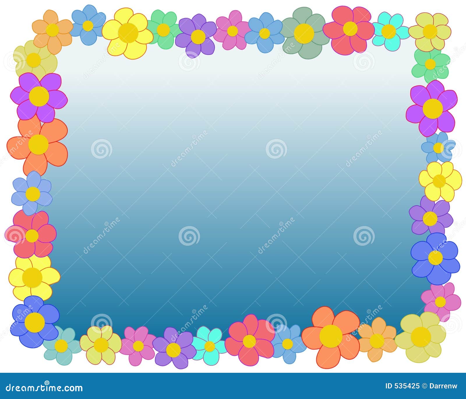 Rectangle flower frame stock illustration. Illustration of frame - 535425