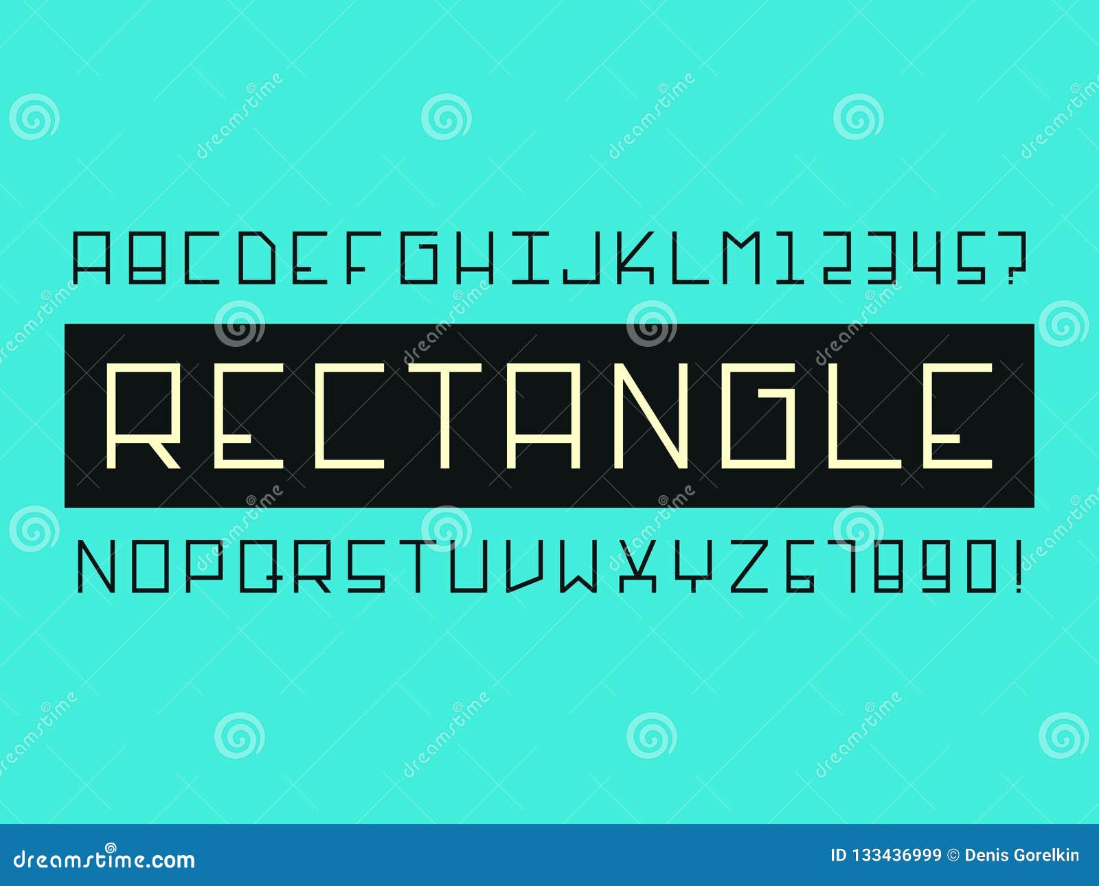 Rectangle Font. Vector Alphabet Stock Vector - Illustration of abstract ... Rectangle Font. Vector Alphabet Stock Vector - Illustration of abstract ...
