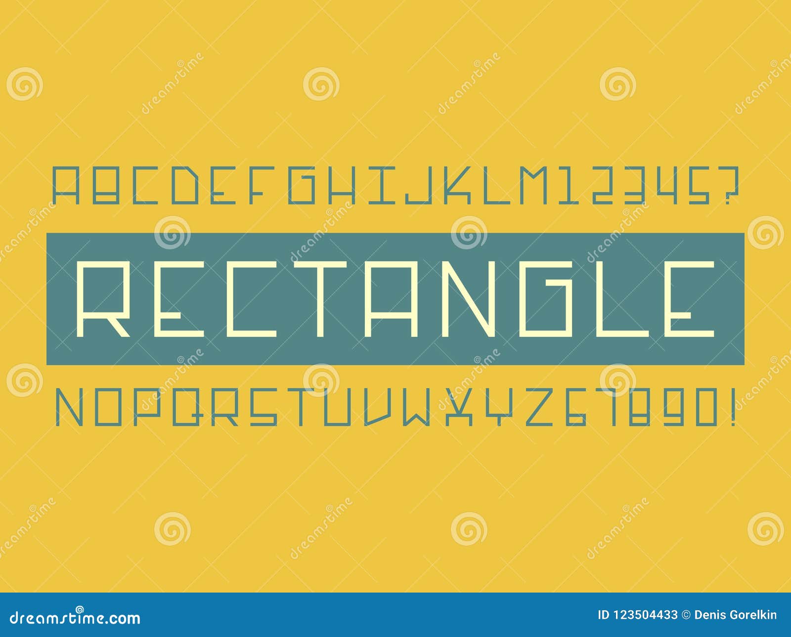 Rectangle Font. Vector Alphabet Stock Vector - Illustration of alphabet ...