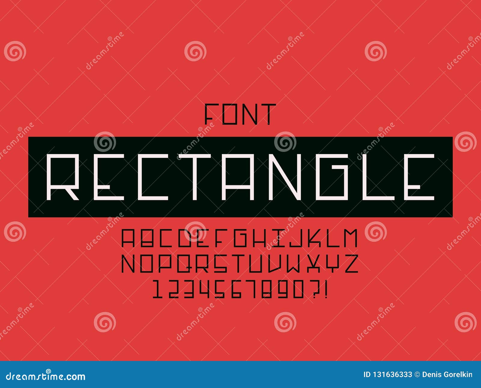 Rectangle Font. Vector Alphabet Stock Vector - Illustration of ... Rectangle Font. Vector Alphabet Stock Vector - Illustration of ...