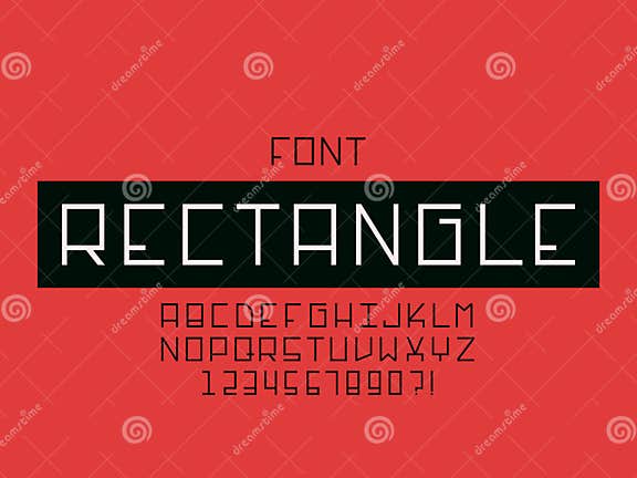 Font Dreptunghi. Alfabet Vectorial Stock Vector - Ilustrare din ...