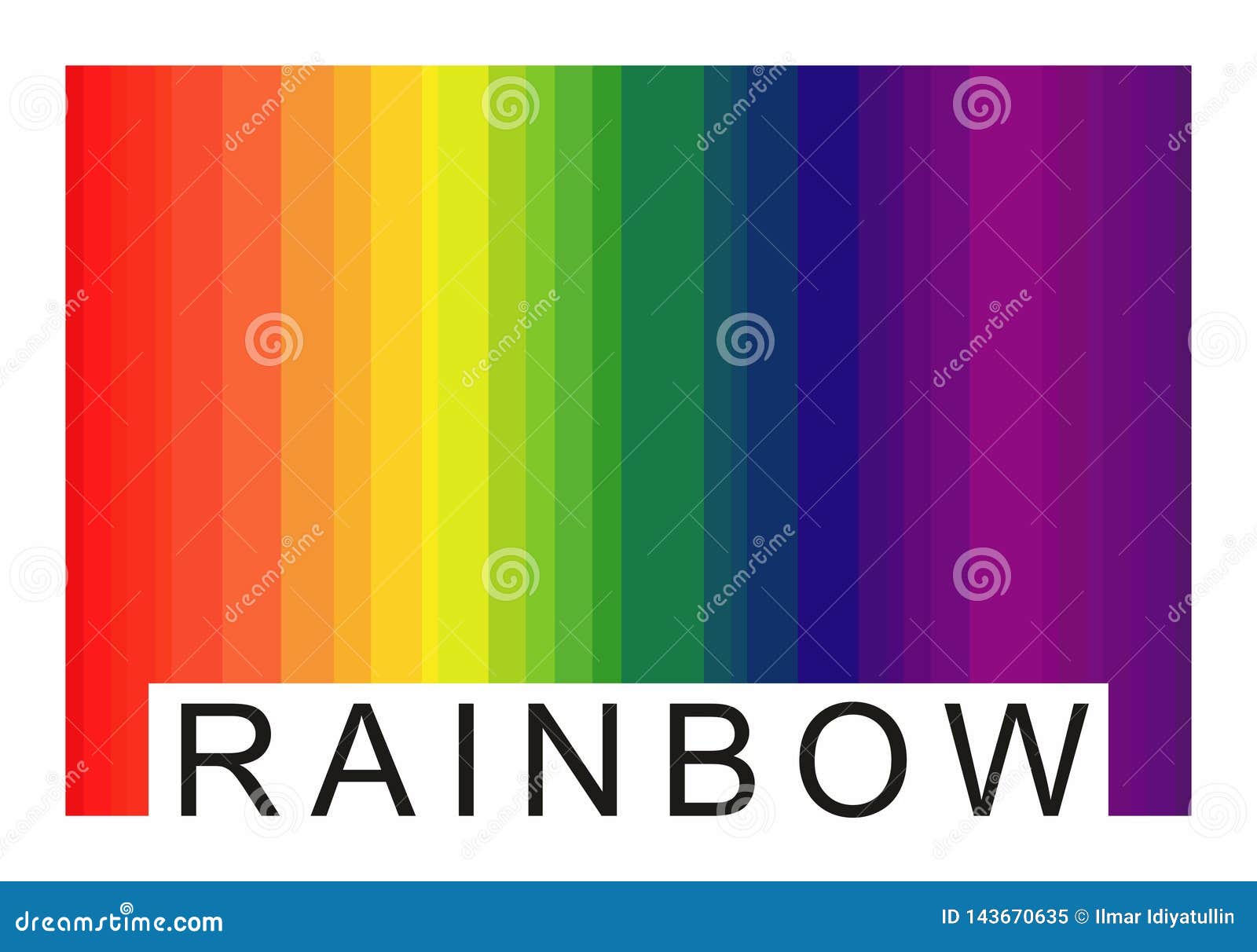 Rectangle in the Form of Rainbow Spectrum Stock Illustration ...