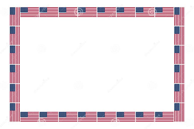 Rectangle Frame, with American Flag Pattern, Decorative Rectangular ...