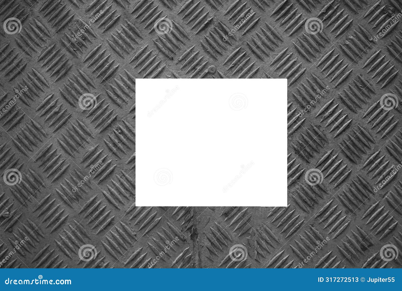 Rectangle Frame in Background of Metal Diamond Pattern, Texture Plate ...