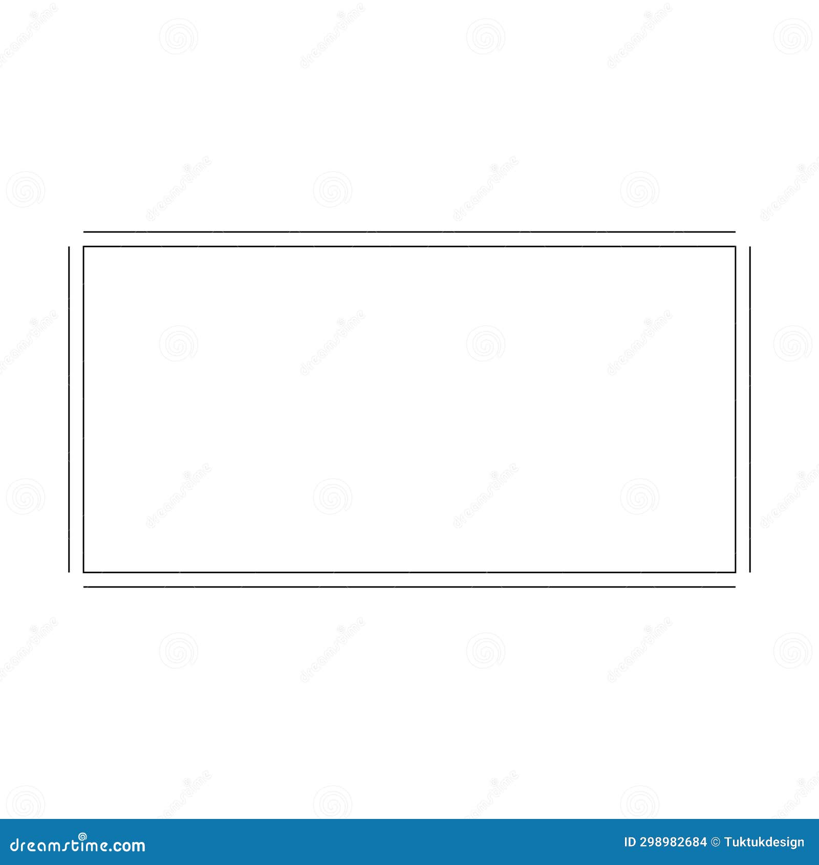 Rectangle Frame Border Shape Icon for Decorative Vintage Doodle Element ...