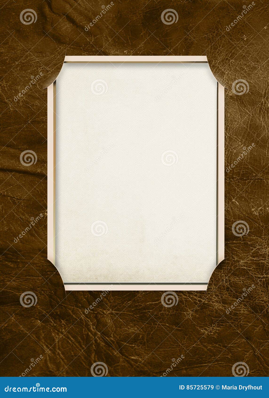 Rectangle Frame in Brown Leather Stock Illustration - Illustration of ...