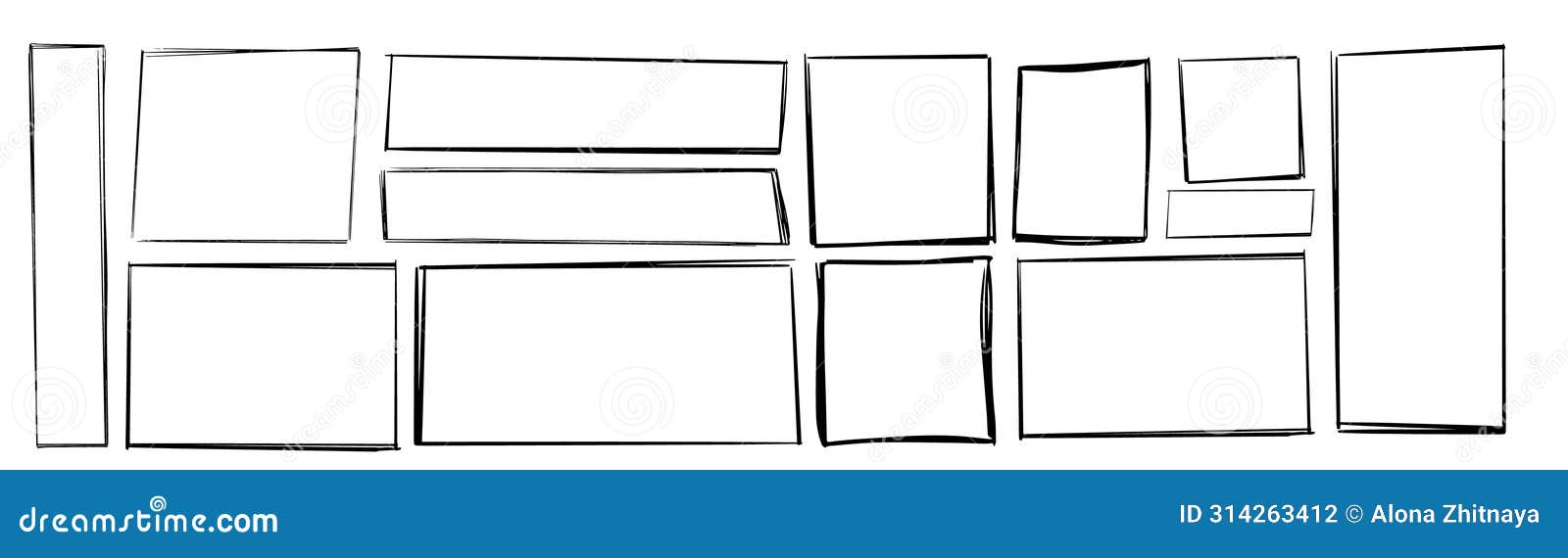 Rectangle Frame Cadre, Edge Grunge Border, Text Box Textured Isolated ...