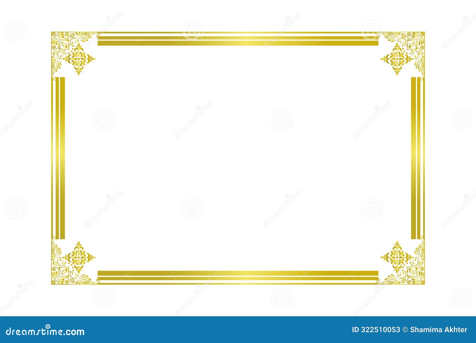 Rectangle Frame for Certificate, Invited Card, Weddings and Any Kind of ...