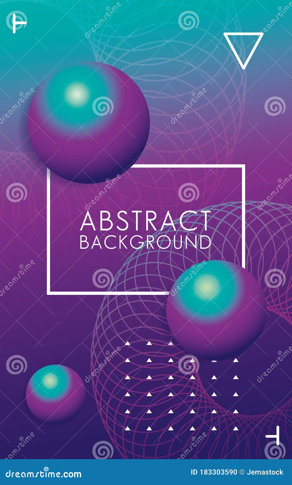 Rectangle Frame in Colorful Abstract Background Stock Vector ...