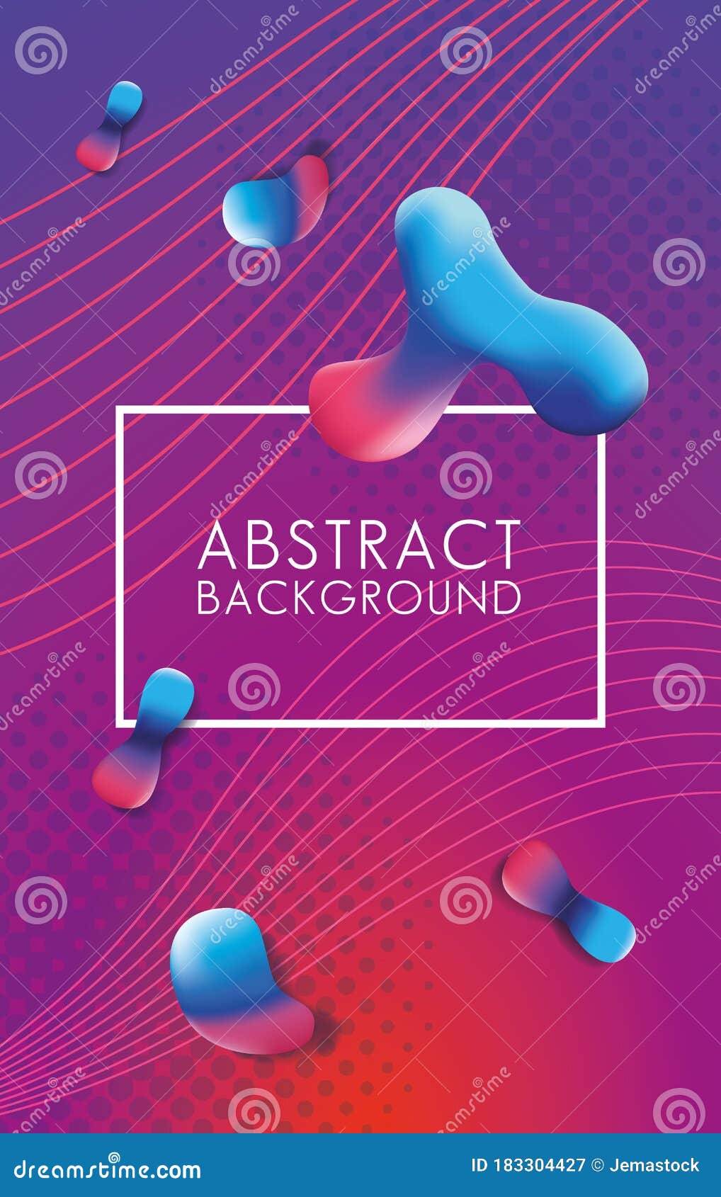 Rectangle Frame in Colorful Abstract Background Stock Vector ...