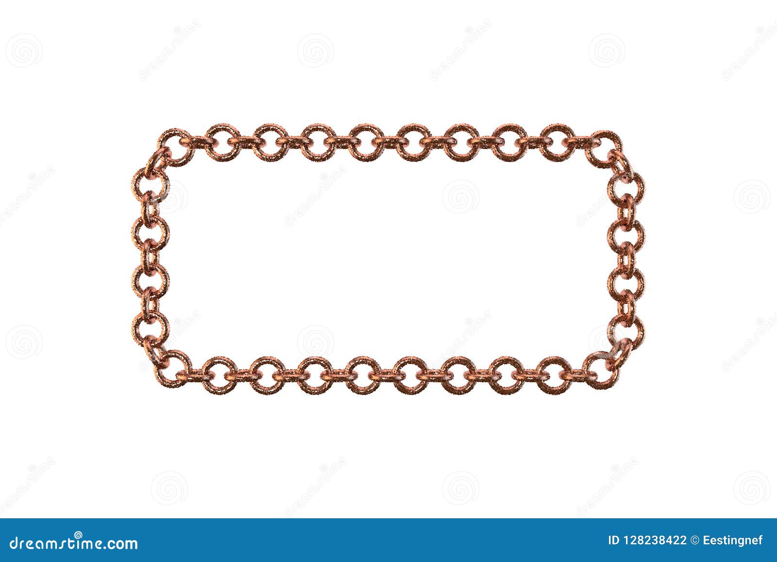 Rectangle Frame of Copper Chain. Vector Illustration. Stock Vector ...