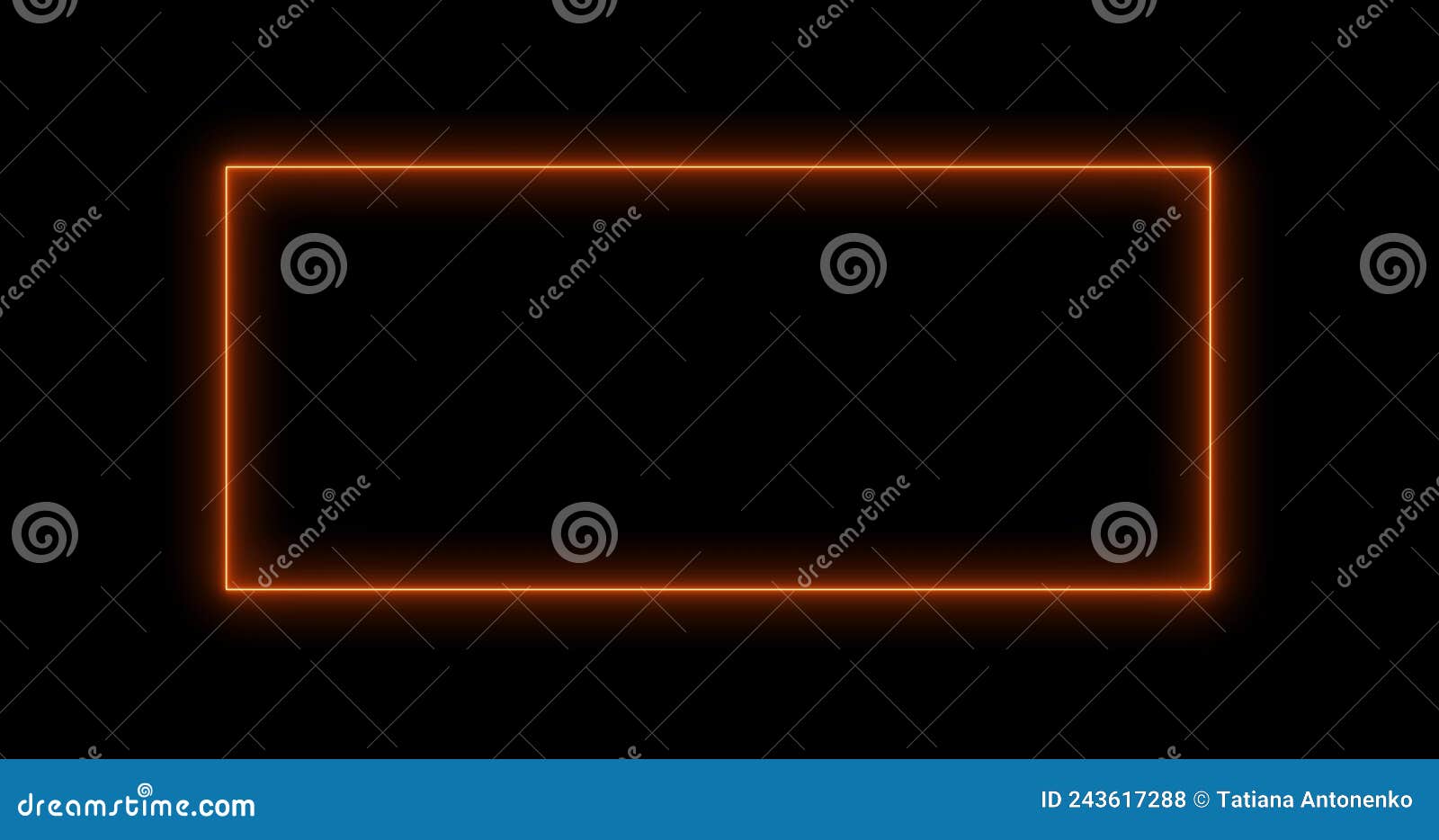 Rectangle, Frame of Energy, Neon, Smoke. Orange, Red Rectangle on a ...