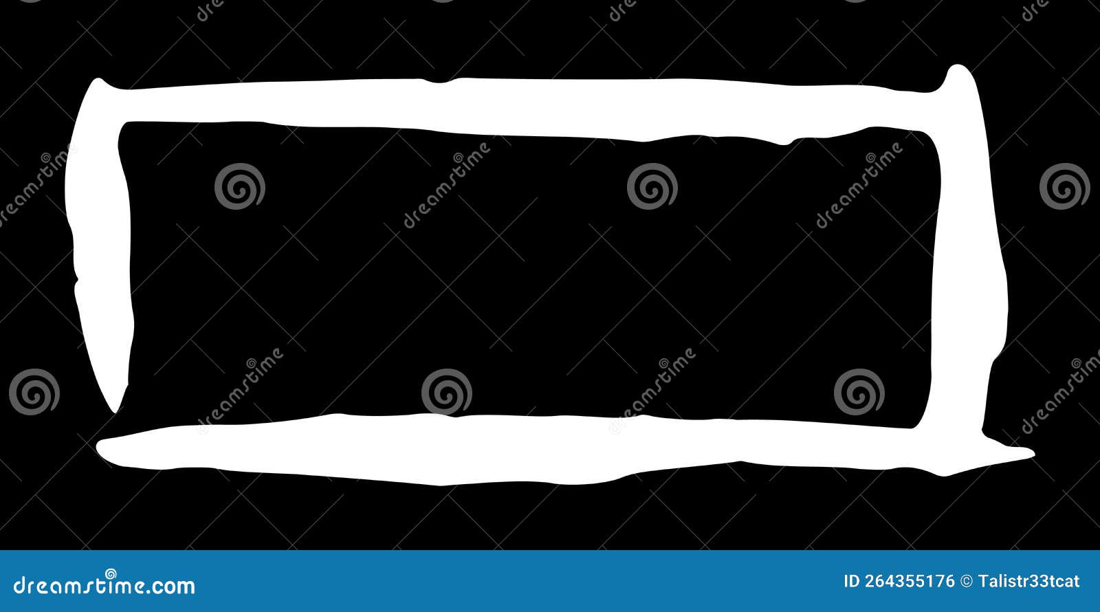 Rectangle Frame Hand Painted with White Paint Stock Vector ...
