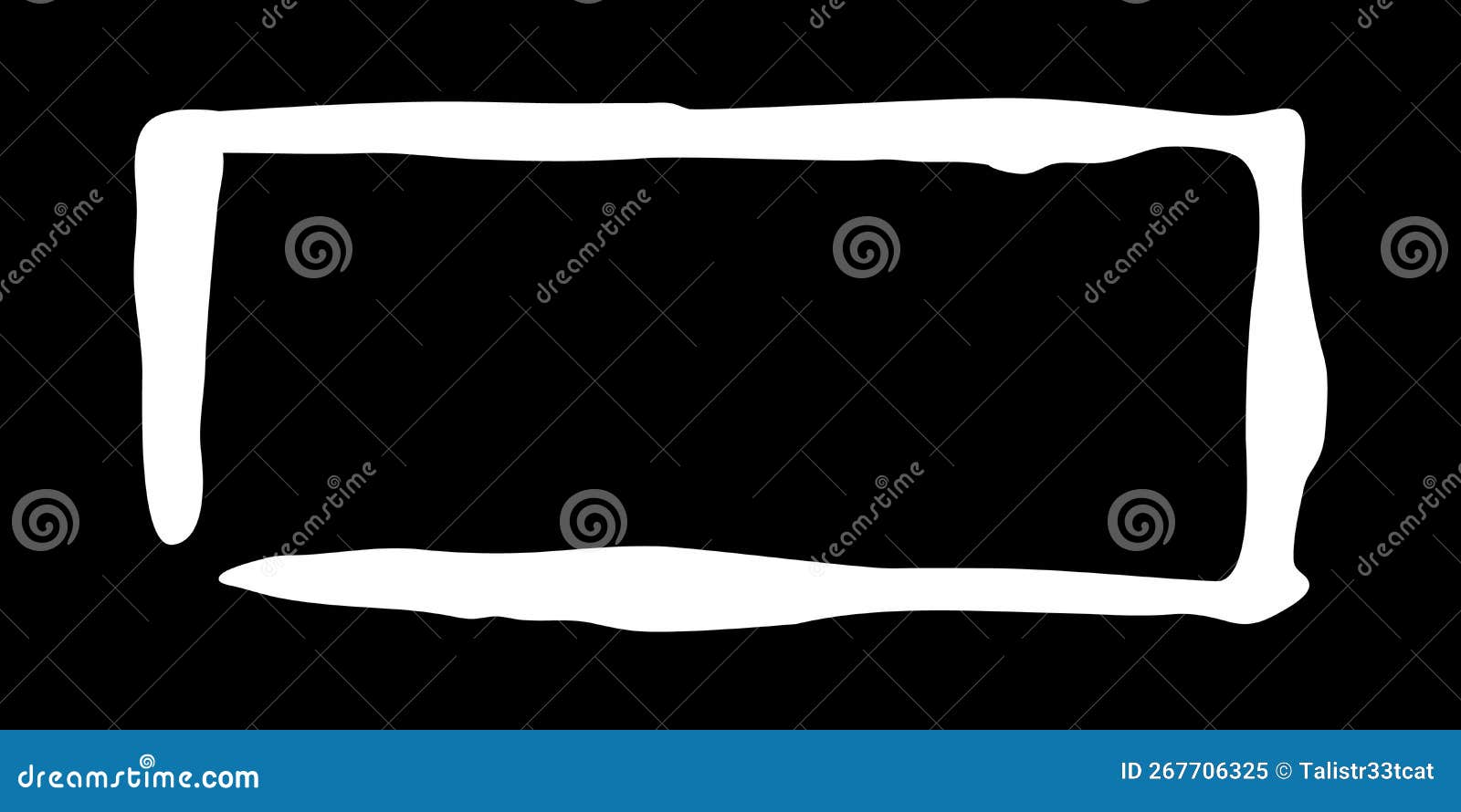 Rectangle Frame Hand Painted with White Paint Stock Vector ...
