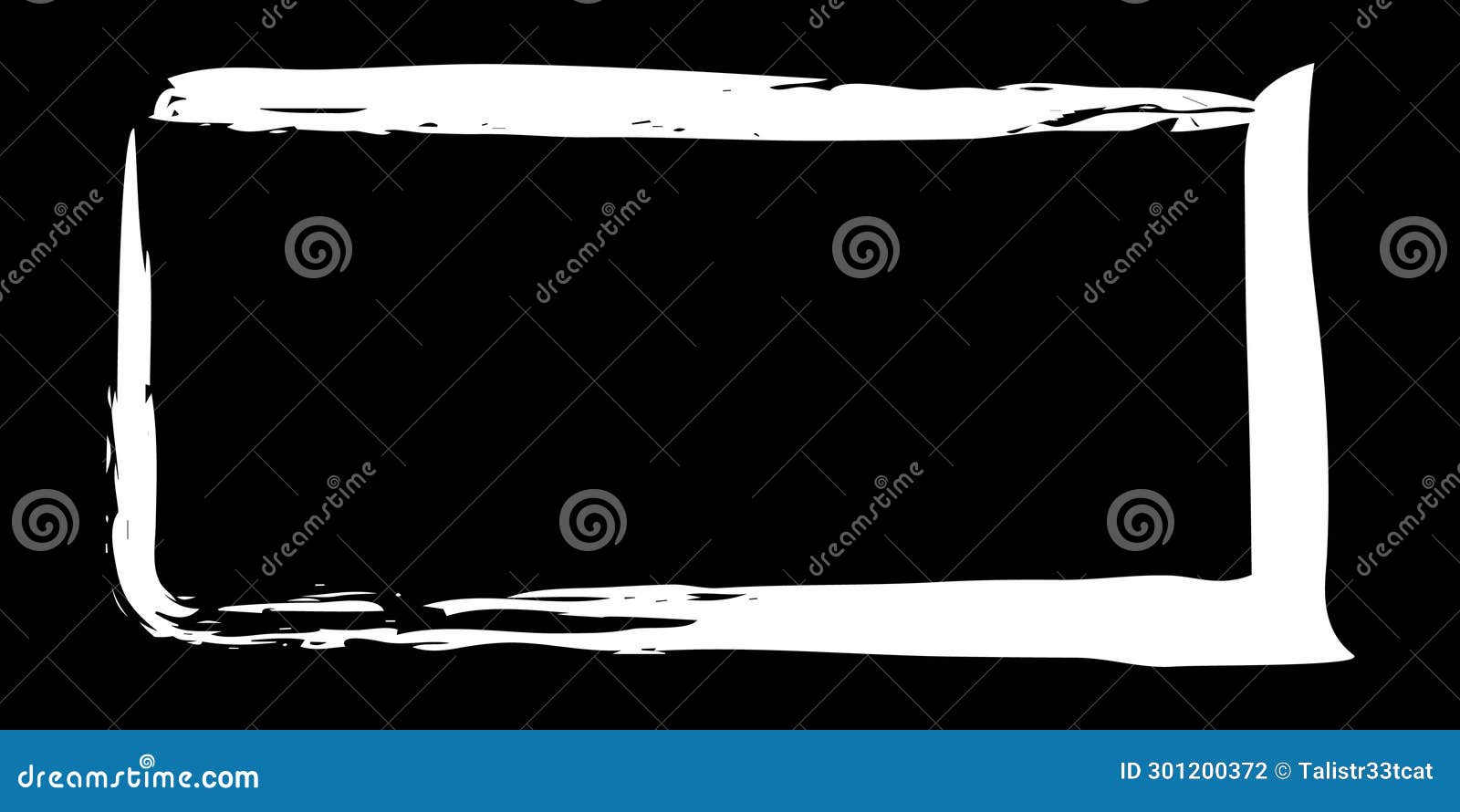 Rectangle Frame Hand Painted with White Paint Stock Vector ...