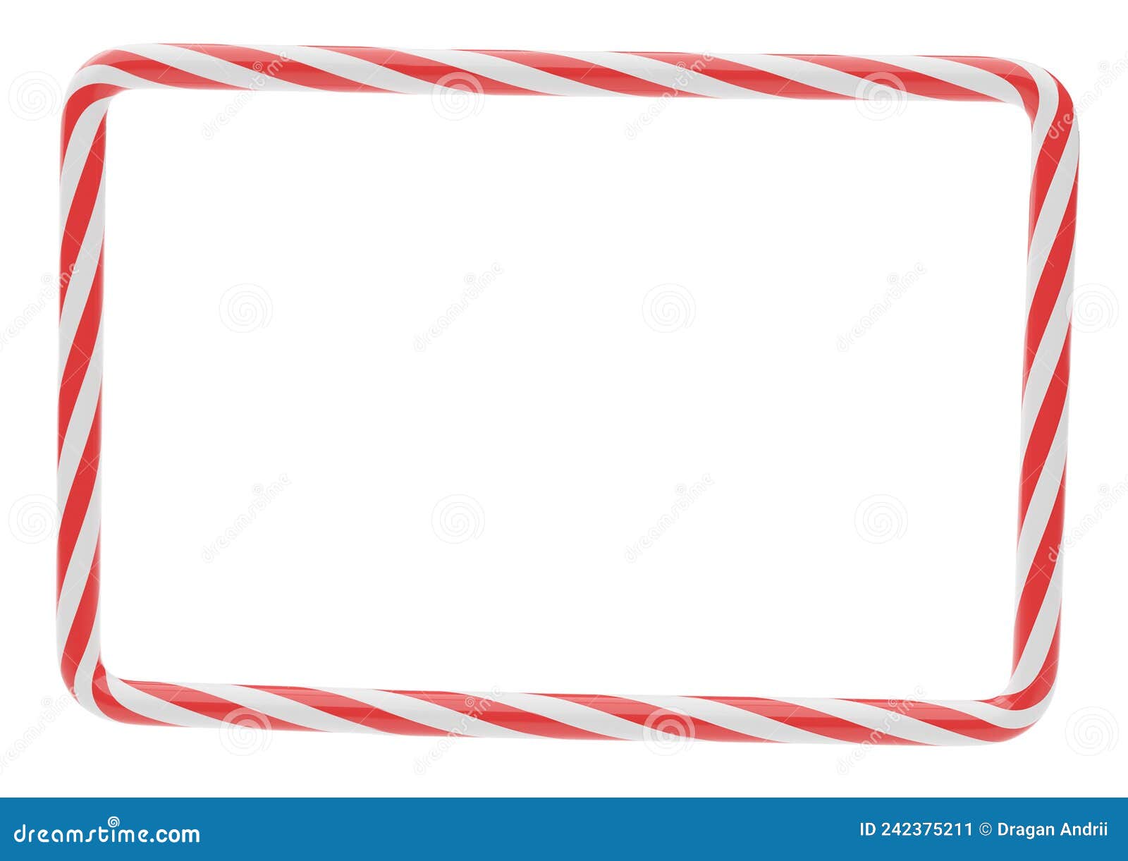 Rectangle Frame Made from Candy Cane Lollipop. Isolated on White ...