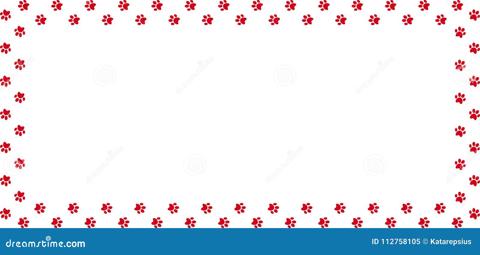 Rectangle Frame Made of Red Animal Paw Prints on White Stock Vector ... Rectangle Frame Made of Red Animal Paw Prints on White Stock Vector ...