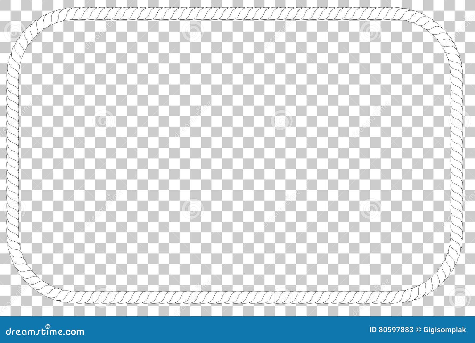 Rectangle Frame from rope stock vector. Illustration of concept - 80597883