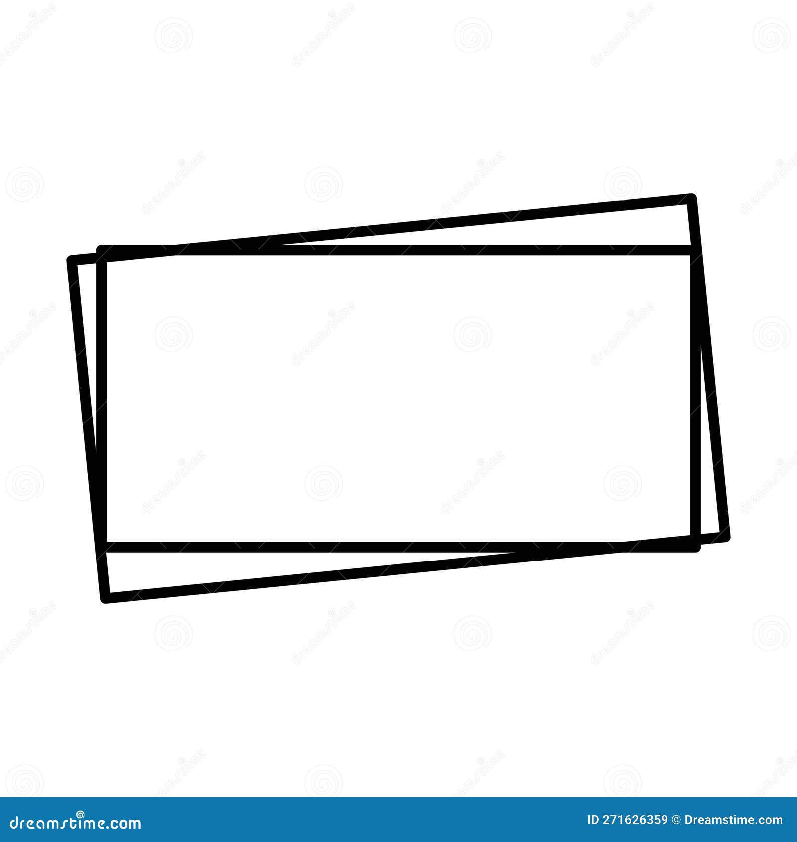 Rectangle Frame Shape Icon, Decorative Vintage Border Doodle Element ...