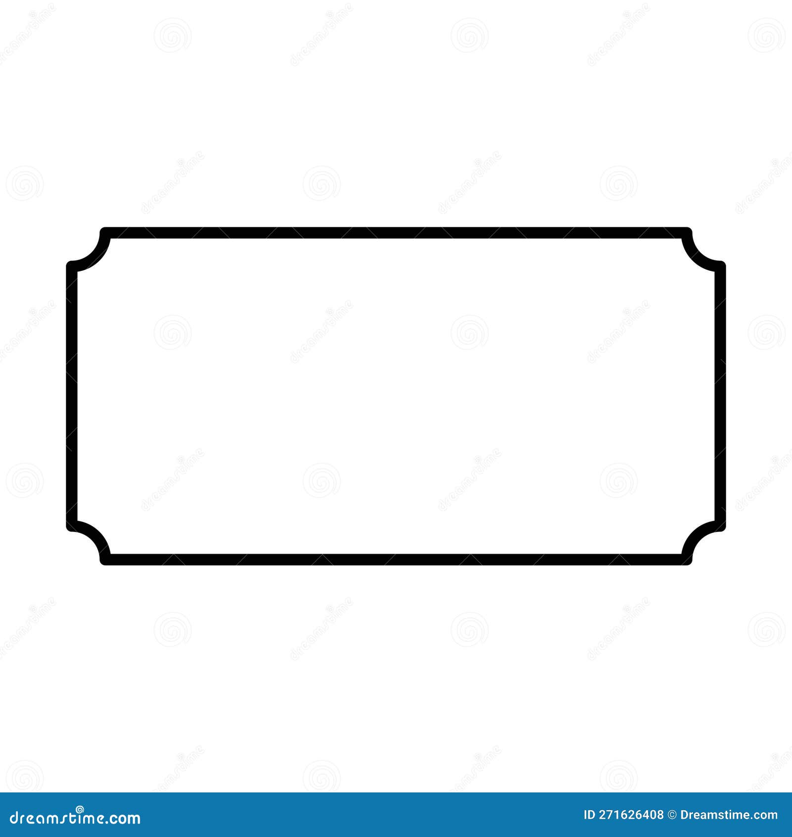 Rectangle Frame Shape Icon, Decorative Vintage Border Doodle Element ...