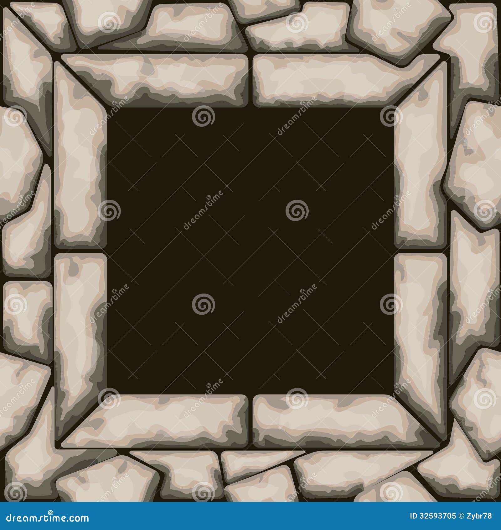 Rectangle Frame with Stone Seamless Pattern Stock Vector - Illustration ...