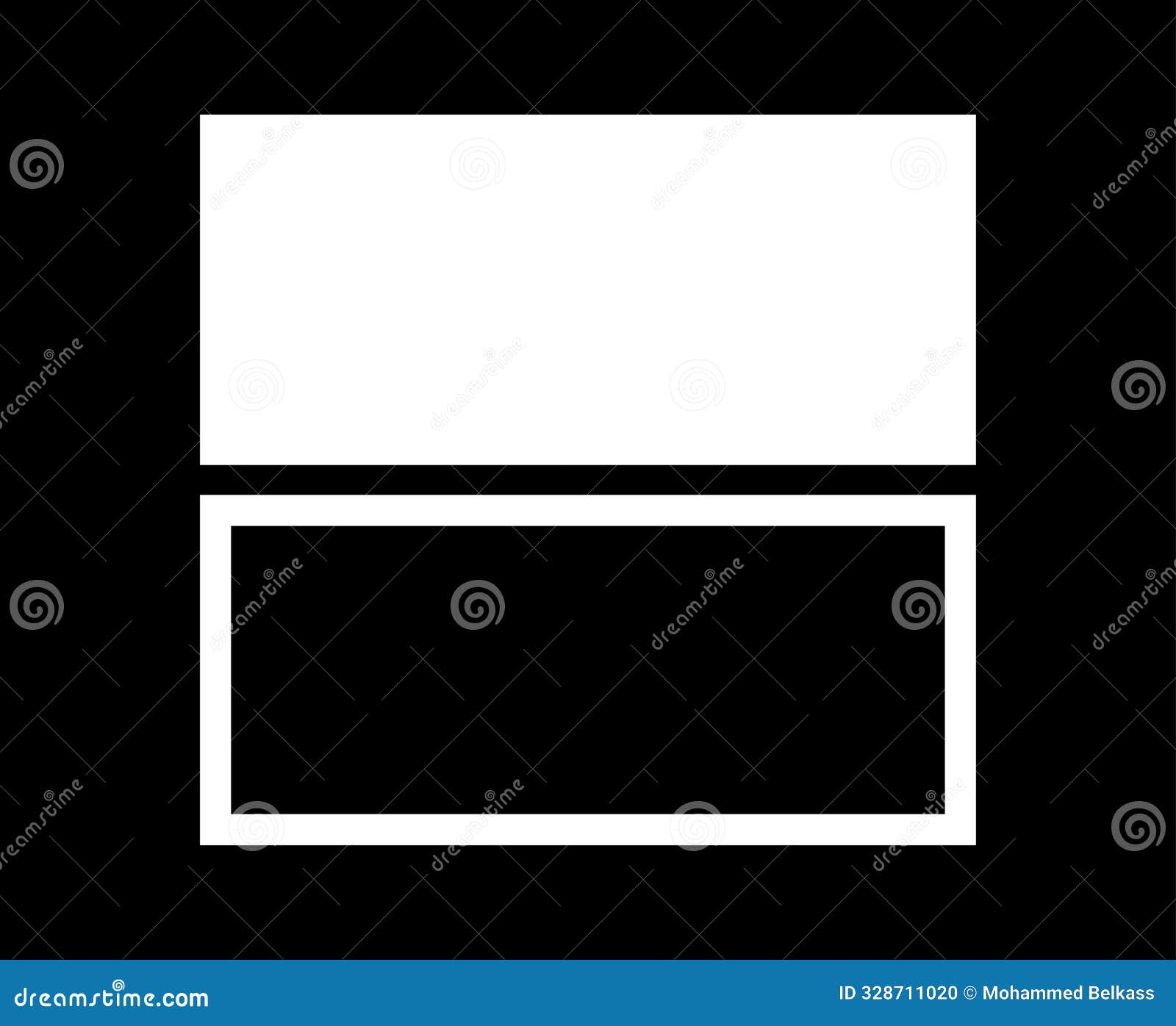 Rectangle Geometric Outline and Rectangle Shape Black and White Stock Vector - Illustration of ...