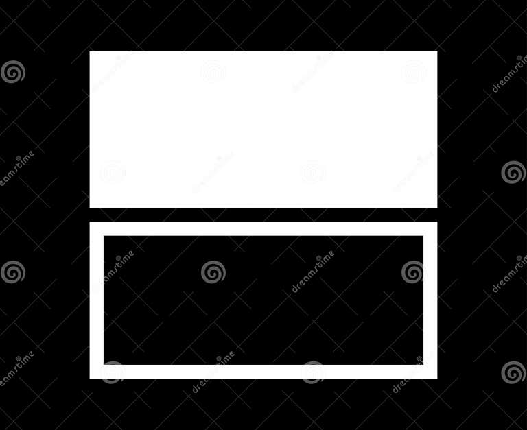 Rectangle Geometric Outline and Rectangle Shape Black and White Stock ...