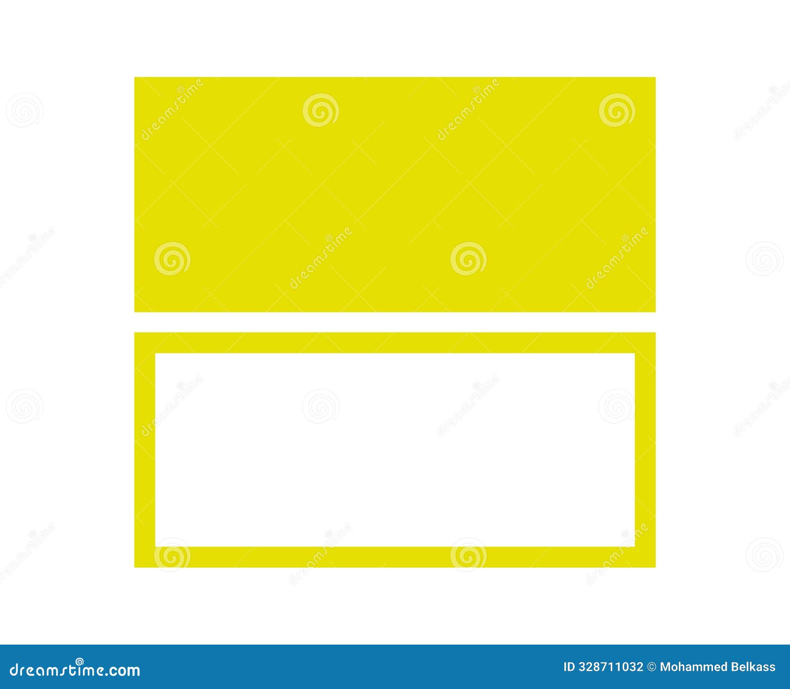 Rectangle Geometric Outline and Rectangle Shape Yellow Symbol Stock ...