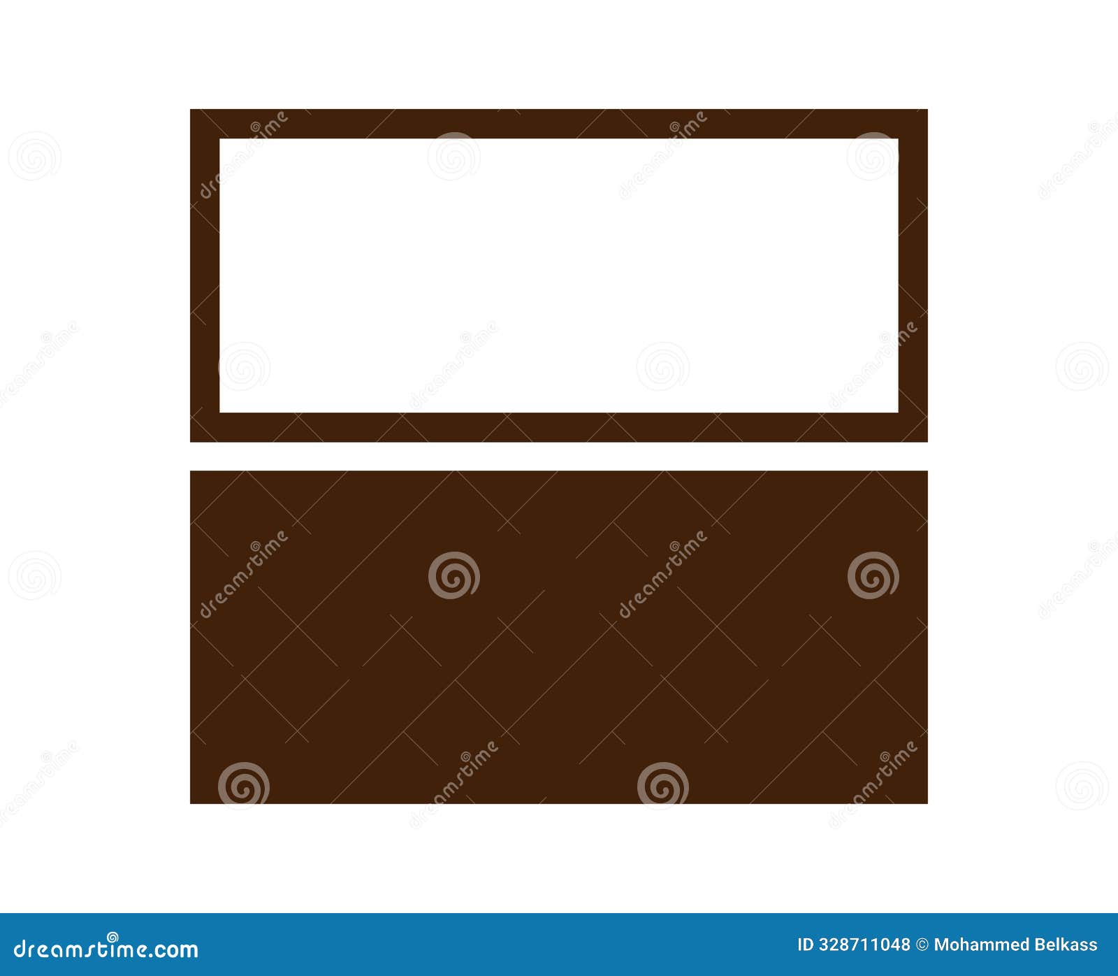 Rectangle Geometric Shape and Rectangle Outline Brown Symbol Stock ...