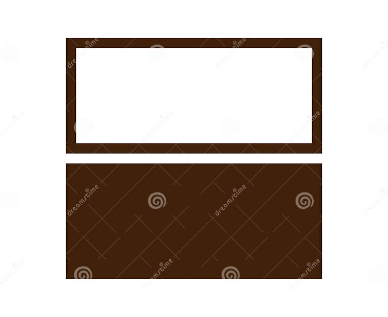 Rectangle Geometric Shape and Rectangle Outline Brown Symbol Stock ...