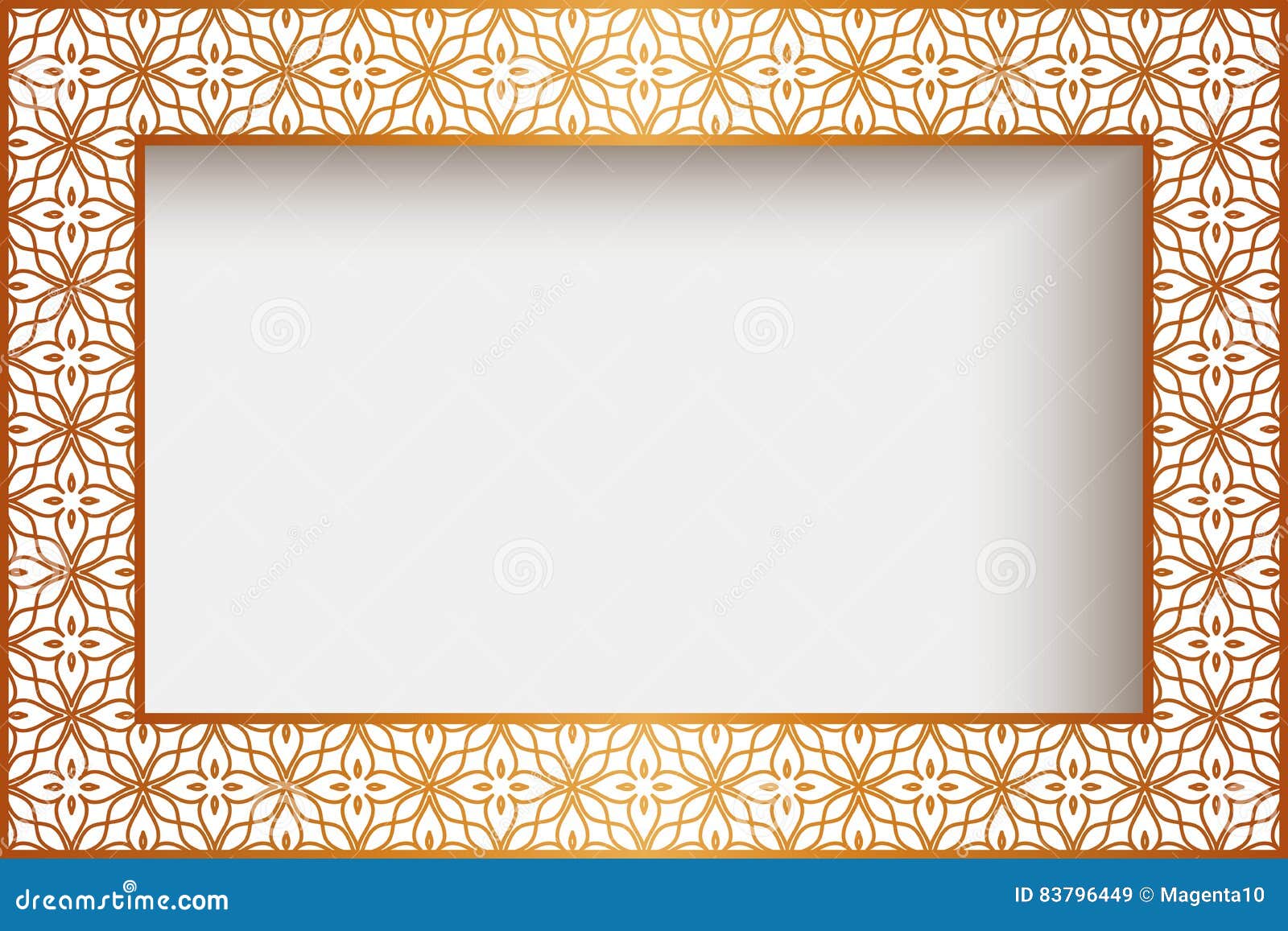 Rectangle gold frame stock vector. Illustration of cover - 83796449