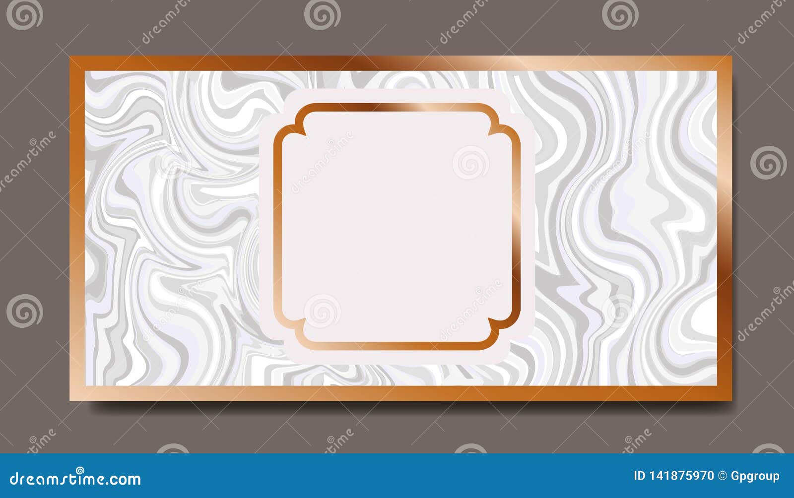 Rectangle Golden with Victorian Frame Marble Texture Stock Vector ...