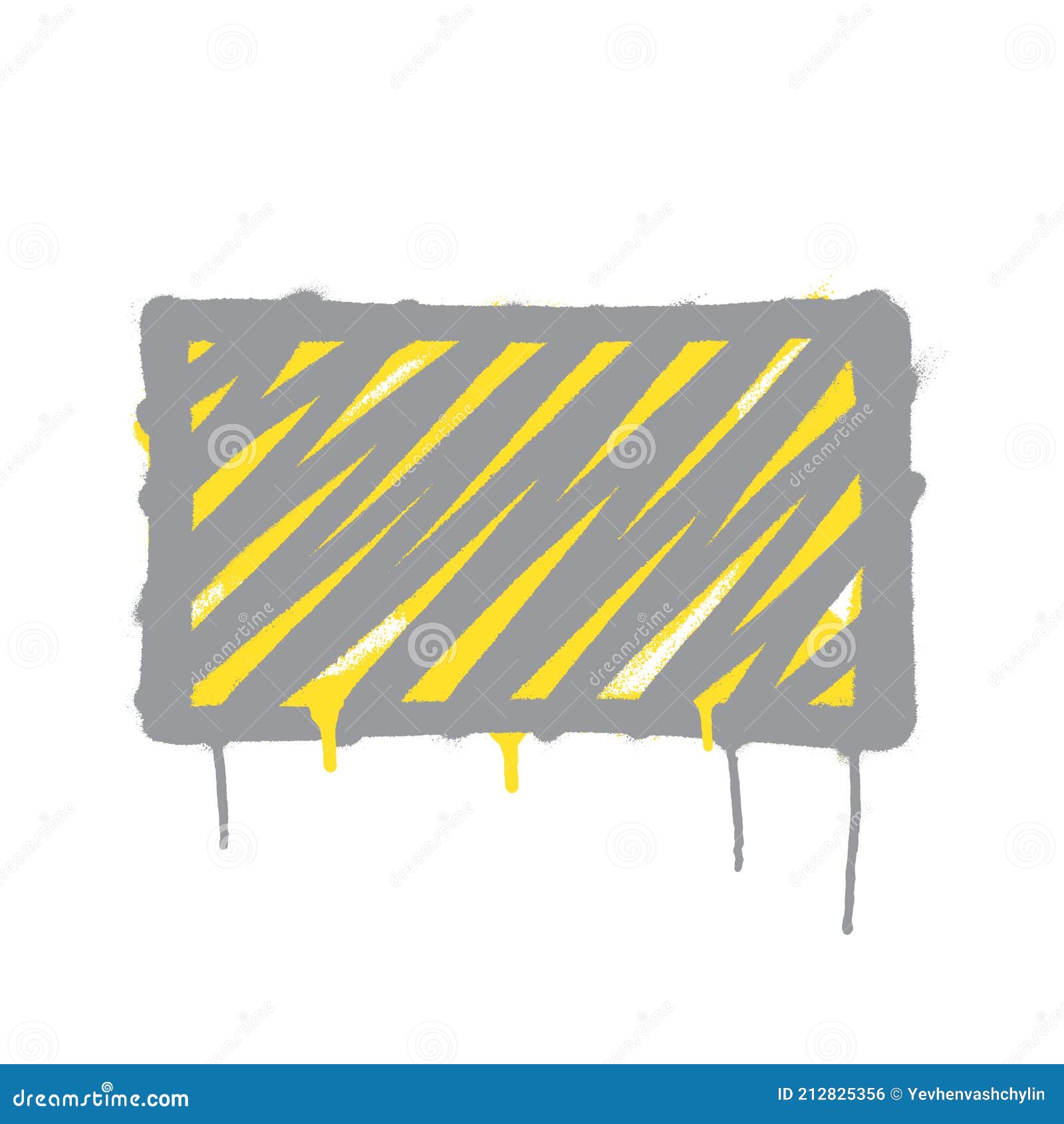 Rectangle Graffiti Spray Banner. Graphic Spray Paint Frame On ...