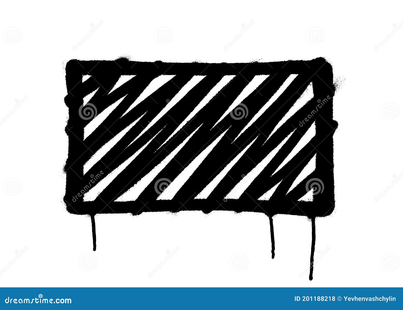 Rectangle Graffiti Spray Banner. Graphic Spray Paint Frame on ...