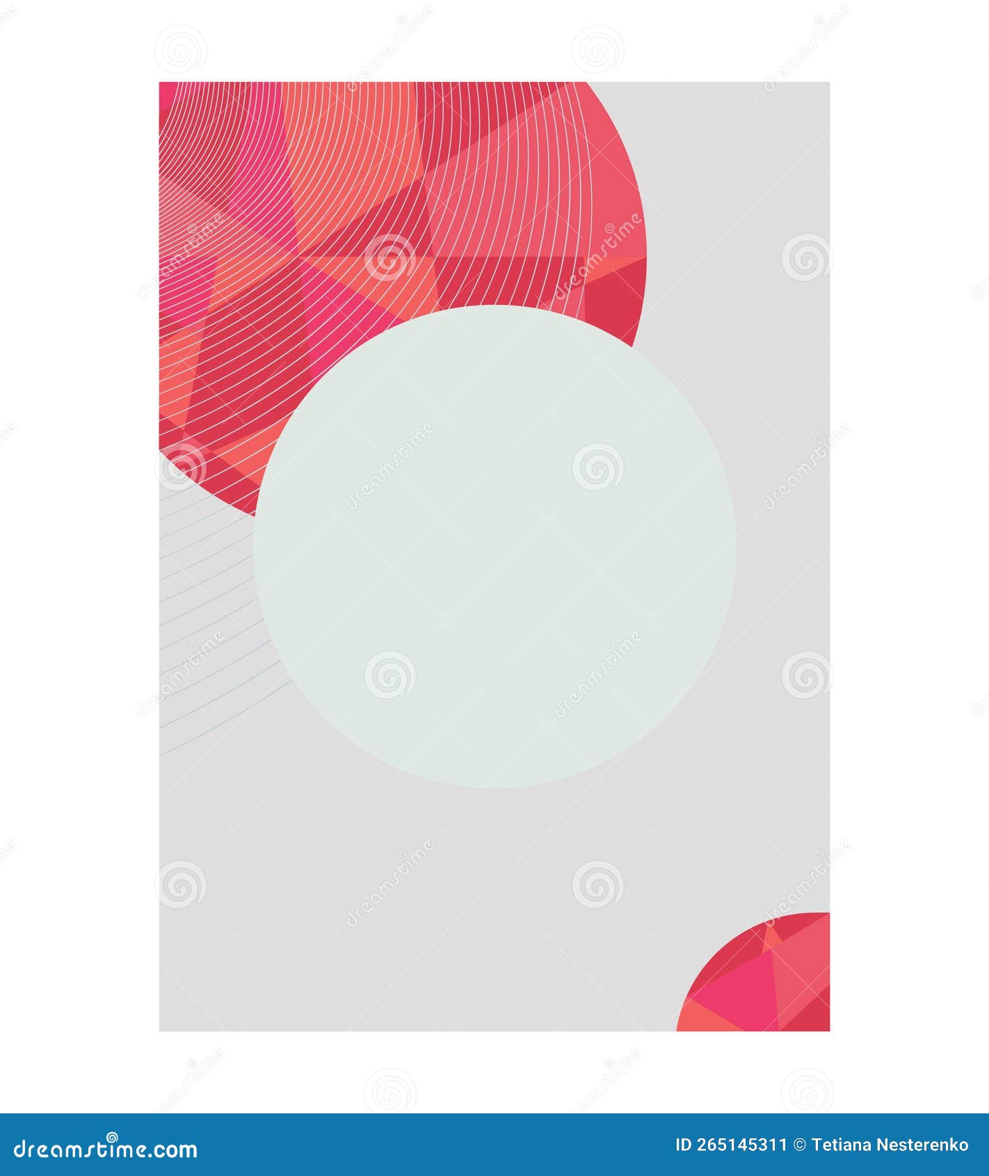 Rectangle Grey Card with Red Gemstones Brochure Element Design Stock ...