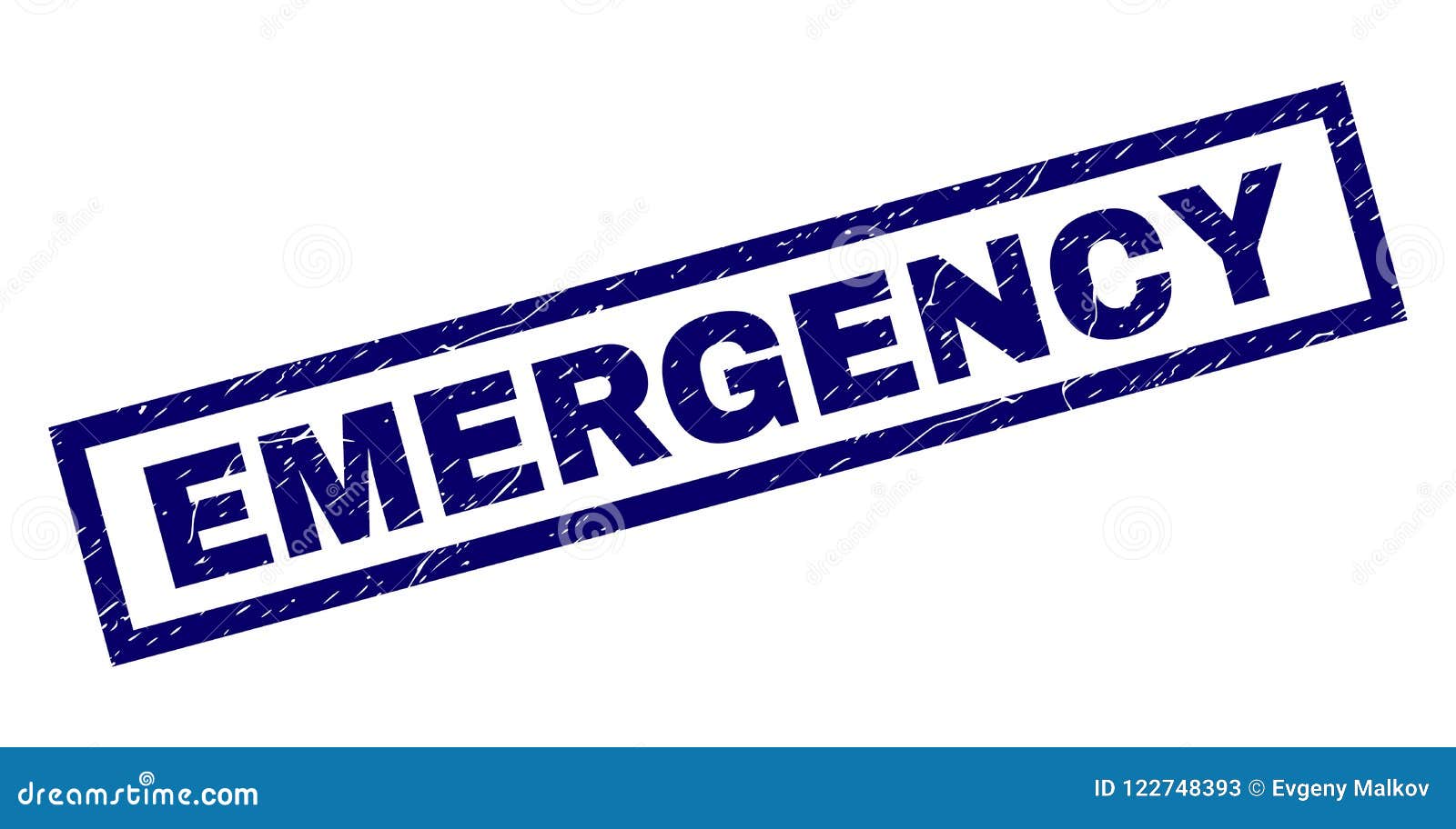 Rectangle Grunge EMERGENCY Stamp Stock Vector - Illustration of draft ...