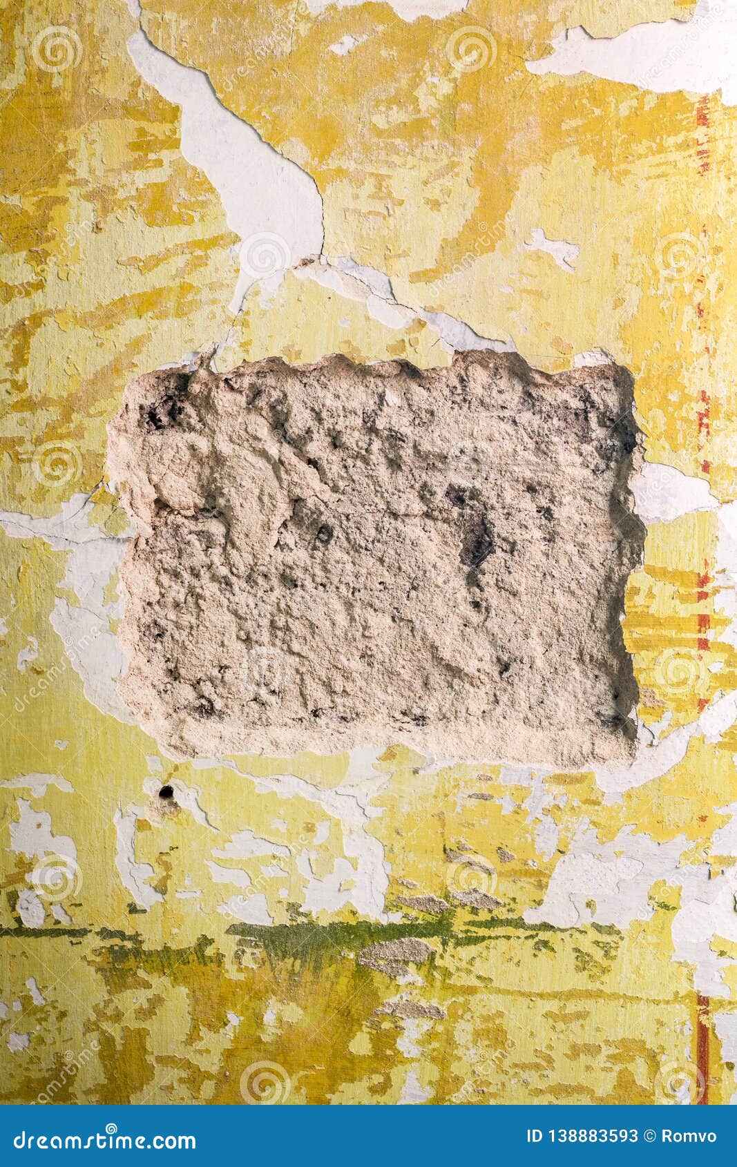 Rectangle Hole in Old Plaster Stock Image - Image of hole, knocking ...