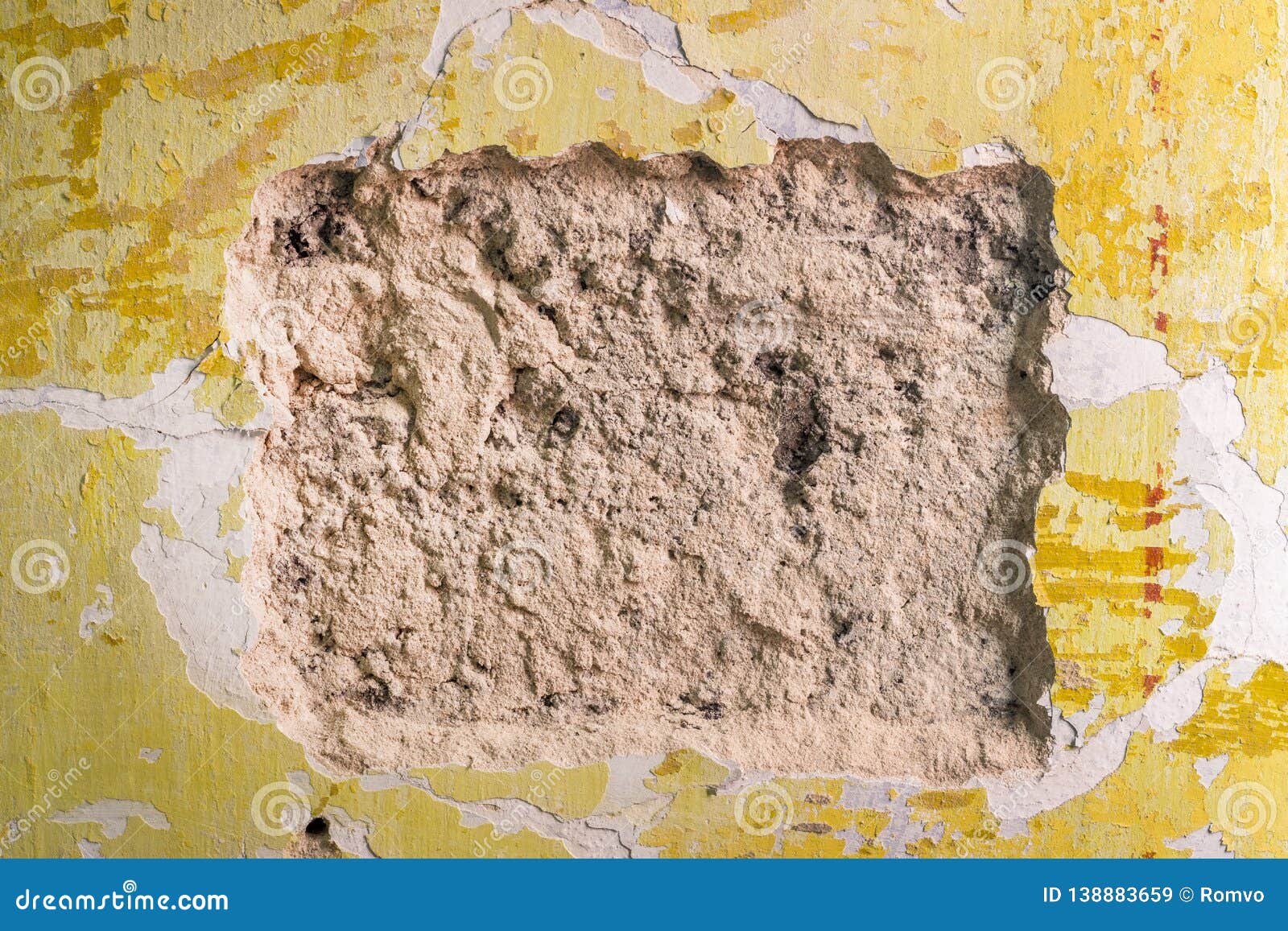 Rectangle Hole in the Plaster Stock Image - Image of destroyed, pattern ...