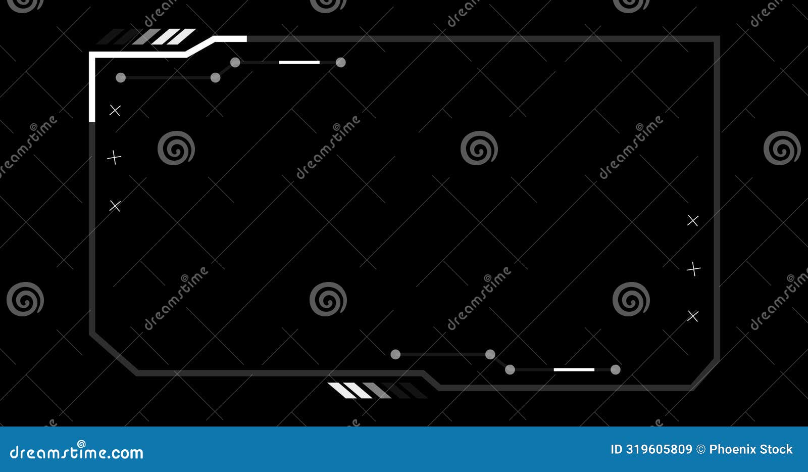 Rectangle Hud Interface Dynamic Moving Shapes. Stream Starting Bg Stock ...