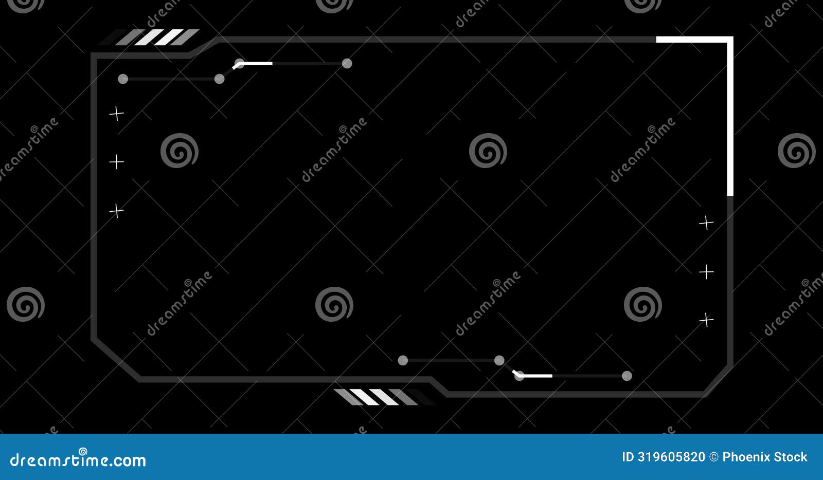 Rectangle Hud Interface Dynamic Moving Shapes. Stream Starting Bg Stock ...