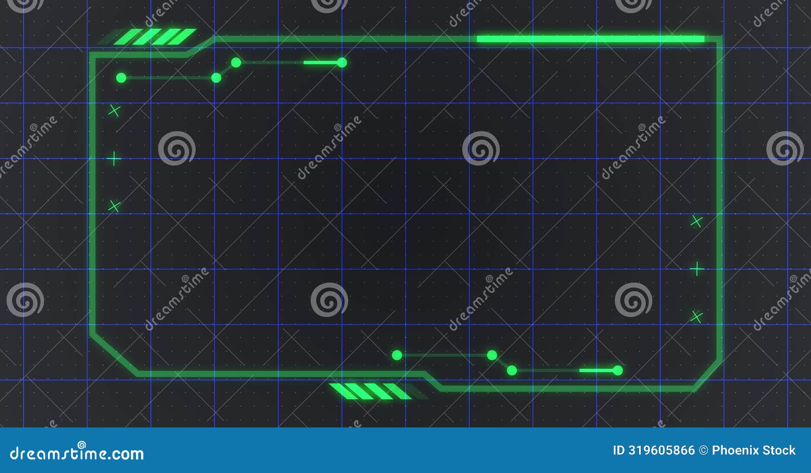 Rectangle Hud Interface Dynamic Moving Shapes. Stream Starting Bg Stock ...