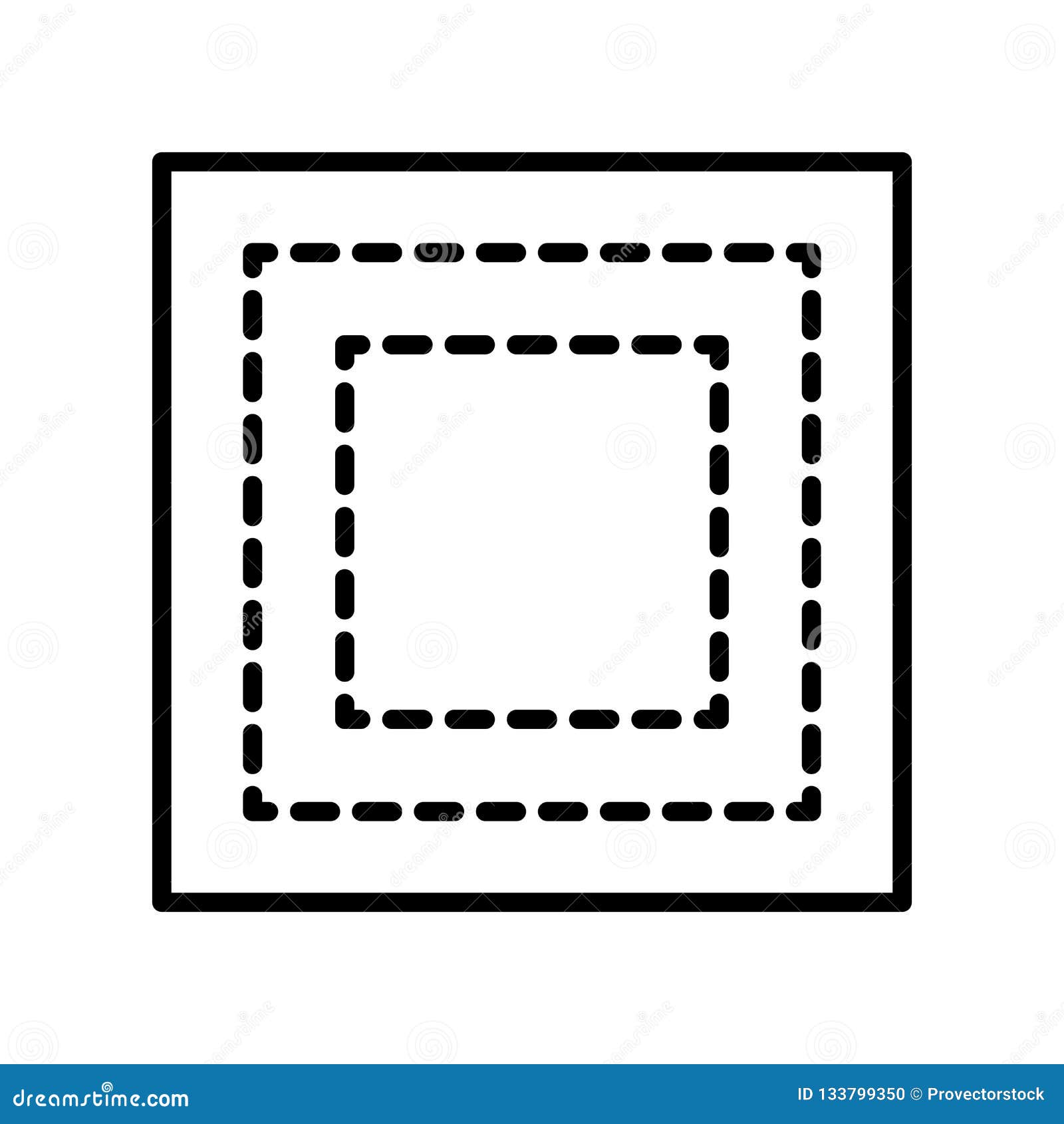 Rectangle Icon Vector Isolated on White Background, Rectangle Si Stock ...